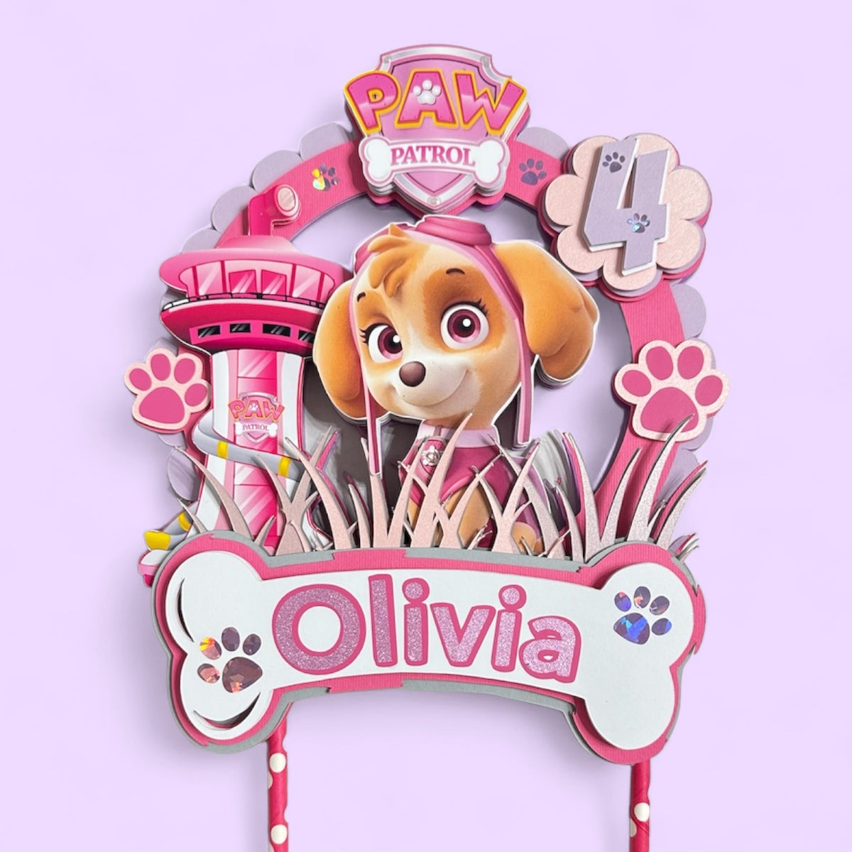 Cake Topper - Paw Patrol Skye – CraftsbyWendyHerrera
